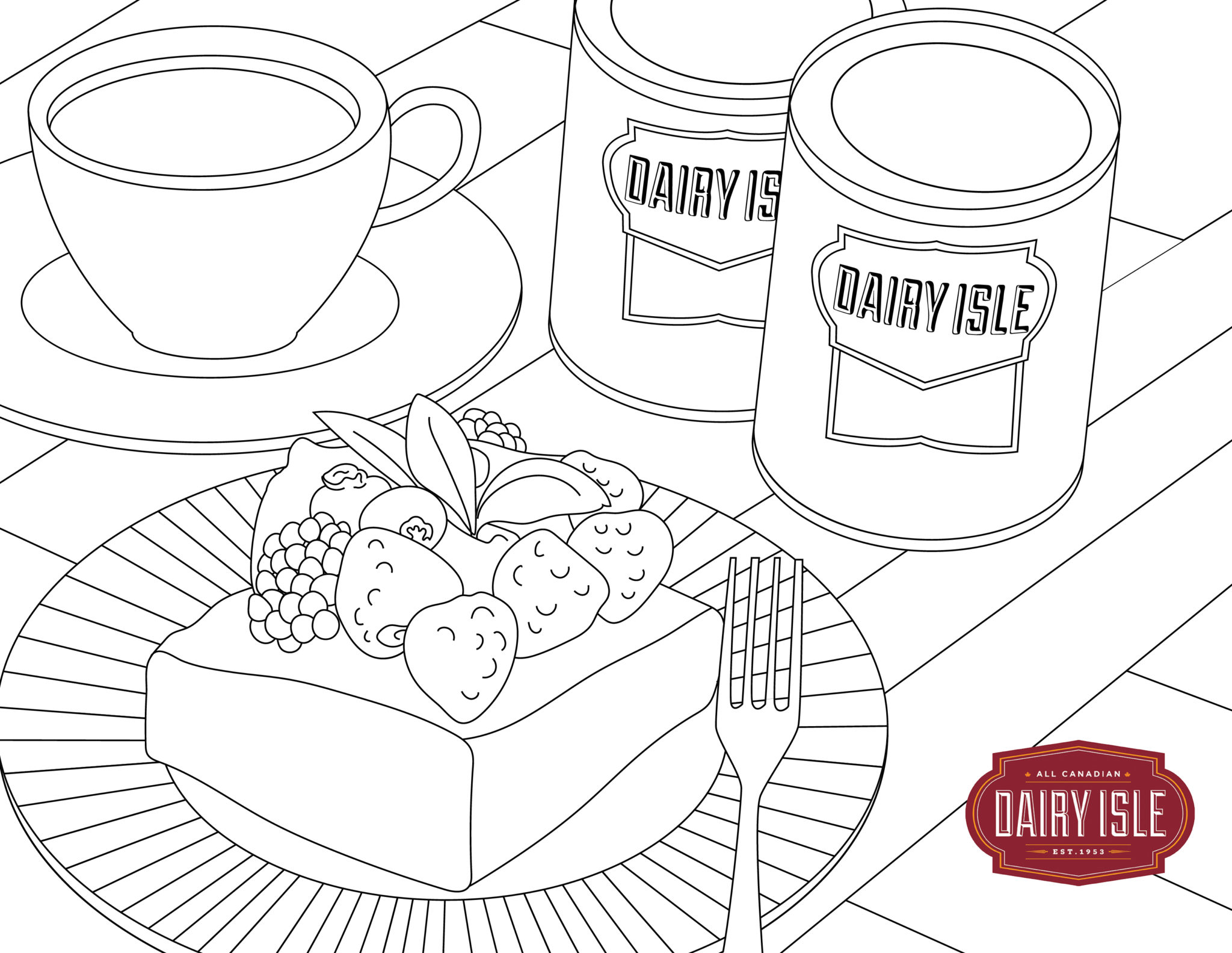 Colouring Pages - Dairy Isle